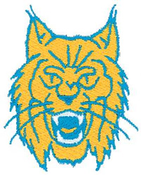 Bobcat Head Embroidery Design | EmbroideryDesigns.com