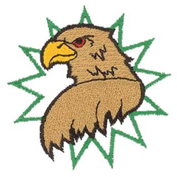 Falcon Mascot Embroidery Design | EmbroideryDesigns.com