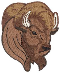 Buffalo Head Embroidery Design | EmbroideryDesigns.com