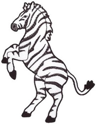 Prancing Zebra Embroidery Design | EmbroideryDesigns.com