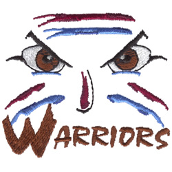 Warriors Embroidery Design | EmbroideryDesigns.com