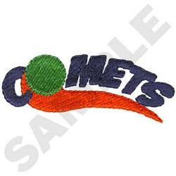 Comets Mascot Embroidery Design | EmbroideryDesigns.com
