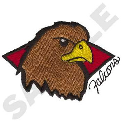 Falcons Mascot Embroidery Design | EmbroideryDesigns.com
