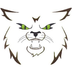 Wildcat Outline Mascot Embroidery Design | EmbroideryDesigns.com