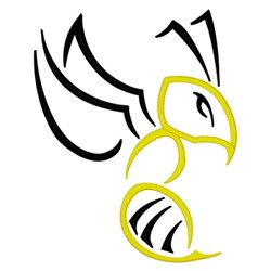 Hornets Outline Embroidery Design | EmbroideryDesigns.com