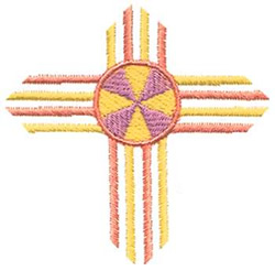 Sunburst Cross Embroidery Design | EmbroideryDesigns.com