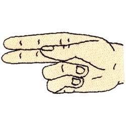 Letter H Sign Language Embroidery Design | EmbroideryDesigns.com