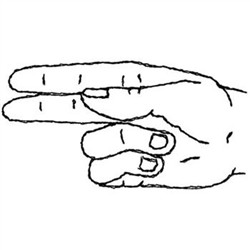 Sign Language Letter H Embroidery Design | EmbroideryDesigns.com