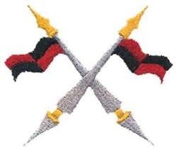 Criss Cross Flag Embroidery Design | EmbroideryDesigns.com