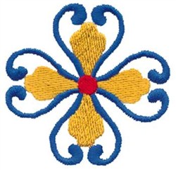 Floral Scroll Embroidery Design | EmbroideryDesigns.com
