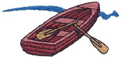 Rowboat Embroidery Design | EmbroideryDesigns.com