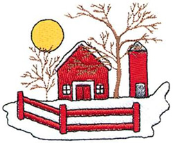 Farm Scene Embroidery Design | EmbroideryDesigns.com