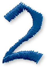 Old Style Number 2 Embroidery Design | EmbroideryDesigns.com