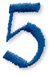Old Style Number 5 Embroidery Design | EmbroideryDesigns.com