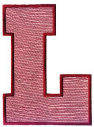 Block Letter L Embroidery Design | EmbroideryDesigns.com