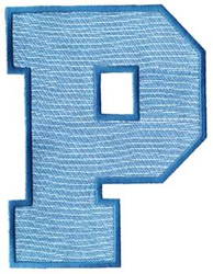 Block Letter P Embroidery Design | EmbroideryDesigns.com