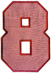 Block Number 8 Embroidery Design | EmbroideryDesigns.com