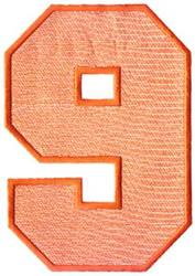 Block Number 9 Embroidery Design | EmbroideryDesigns.com