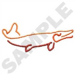 Pike Outline Embroidery Design | EmbroideryDesigns.com