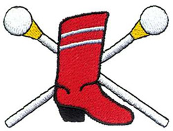 Crossed Batons Embroidery Design | EmbroideryDesigns.com
