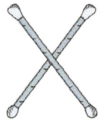 Majorette Batons Embroidery Design | EmbroideryDesigns.com