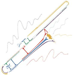 Trombone Embroidery Design | EmbroideryDesigns.com