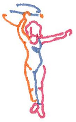 Baton Twirler Embroidery Design | EmbroideryDesigns.com