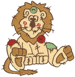 Patchwork Lion Embroidery Design | EmbroideryDesigns.com