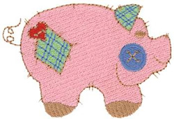 Patchwork Pig Embroidery Design | EmbroideryDesigns.com