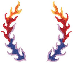Flame Wreath Embroidery Design | EmbroideryDesigns.com