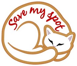 Save My Spot Applique Embroidery Design | EmbroideryDesigns.com