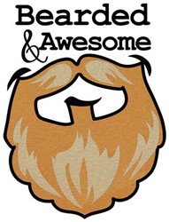Bearded & Awesome Embroidery Design | EmbroideryDesigns.com