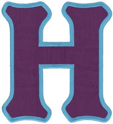 Applique Letter H Embroidery Design | EmbroideryDesigns.com