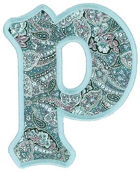 Applique Letter P Embroidery Design | EmbroideryDesigns.com