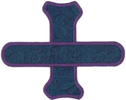 Letter I Applique with Banner Embroidery Design | EmbroideryDesigns.com