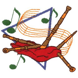 Bagpipes Embroidery Design | EmbroideryDesigns.com