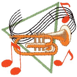 Mellophone Embroidery Design | EmbroideryDesigns.com