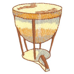 Timpani Drum Embroidery Design | EmbroideryDesigns.com