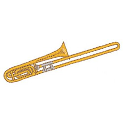 Trombone Embroidery Design | EmbroideryDesigns.com
