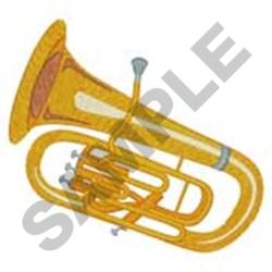 Baritone Horn Embroidery Design | EmbroideryDesigns.com