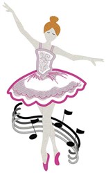 Ballet Dancer Embroidery Design | EmbroideryDesigns.com
