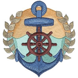 Nautical Crest Embroidery Design | EmbroideryDesigns.com