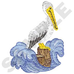 Pelican Design Embroidery Design | EmbroideryDesigns.com