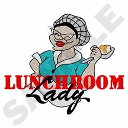 Lunch Lady Embroidery Design | EmbroideryDesigns.com