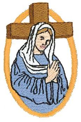 Small Virgin Mary Embroidery Design | EmbroideryDesigns.com