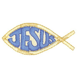 Jesus Fish Embroidery Design | EmbroideryDesigns.com