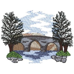 Bridge Embroidery Design | EmbroideryDesigns.com