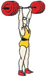 Weightlifter Embroidery Design | EmbroideryDesigns.com