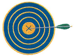 Archery Target Embroidery Design | EmbroideryDesigns.com