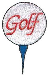 Golf Tee Embroidery Design | EmbroideryDesigns.com